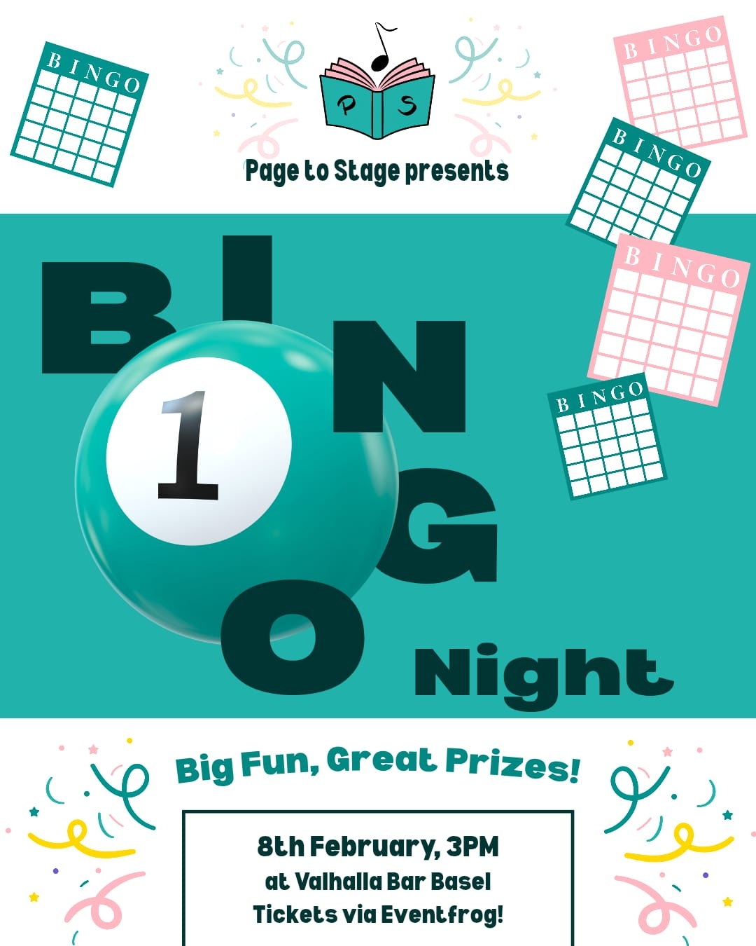 Bingo Night - Page to Stage - Valhalla Bar - Basel - Guidle