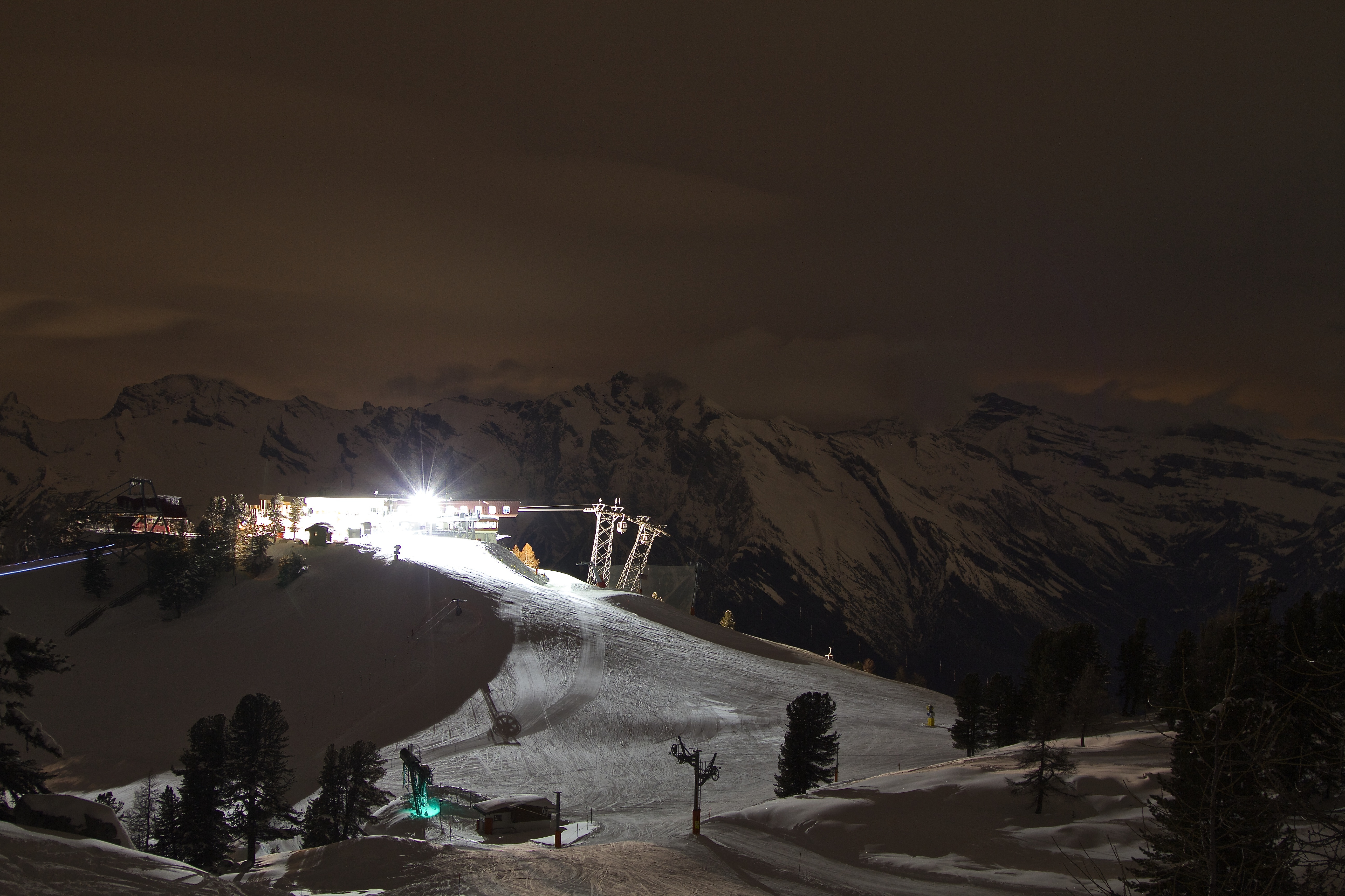 Full moon skiing evening - Haute-Nendaz - Guidle